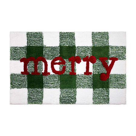 Avanti Merry Plaid Polyester Bath Rug  20 x 32 - Multicolor