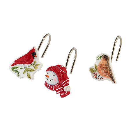 Avanti Holiday Cheer Resin Shower Hooks  Set of 12 - Multicolor
