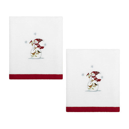 Holiday Cheer Cotton 2-Pc. Hand Towel Set  28 x 16 - White