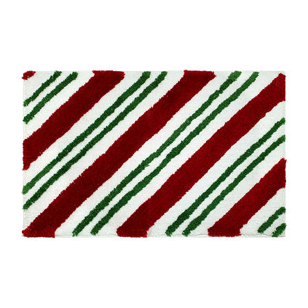 Avanti Candy Cane Polyester Bath Rug  20 x 32 - Multicolor