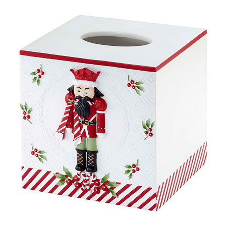 Avanti Peppermint Nutcracker Resin Tissue Cover - Multicolor