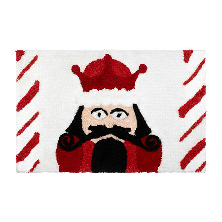 Avanti Peppermint Nutcracker Polyester Bath Rug  30 x 20 - Multi