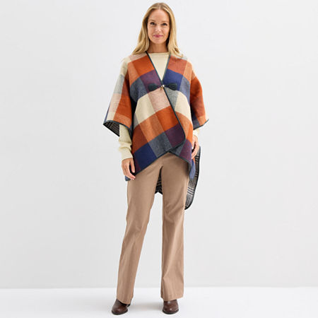Click here for Liz Claiborne Reversible Plaid Wrap  One Size  Blu... prices