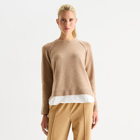 Click here for Stylus Womens Crew Neck Long Sleeve Pullover Sweat... prices