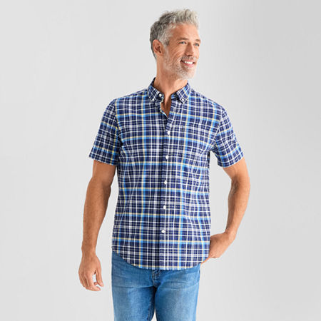 Click here for St. Johns Bay Stretch Poplin Mens Short Sleeve Cla... prices