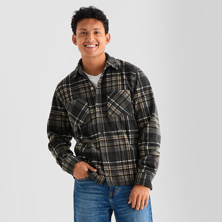 Click here for Arizona Mens Polar Fleece Shacket  X-large  Black prices