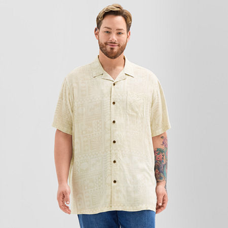 Click here for St. Johns Bay Slub Button-Down Mens Short Sleeve B... prices