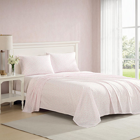 Click here for Laura Ashley Floral Toile Sheet Set  One Size  Pin... prices
