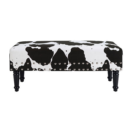 Click here for Convenience Concepts 40 Faux Cowhide Print Bench w... prices