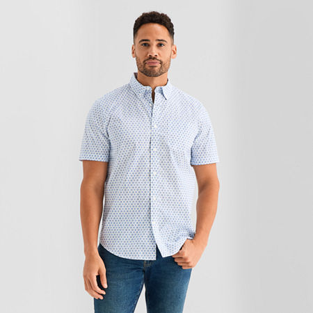 Click here for St. Johns Bay Stretch Poplin Mens Short Sleeve Cla... prices