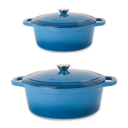 BergHOFF Neo 4pc Cast Iron Cookware Set  5qt. & 8qt. - Blue