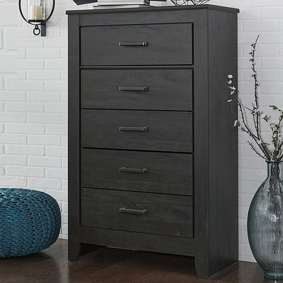 Signature Design by Ashley® Brinxton 5-Drawer Chest, Color: Black ... Signature Design by Ashley® Brinxton 5-Drawer Chest, Color: Black ...