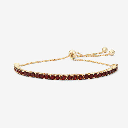 Click here for Womens Genuine Red Garnet 14K Gold Over Silver Bol... prices