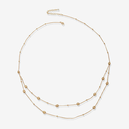 Click here for a.n.a Gold Tone Womens 32 Inch Strand Necklace  On... prices