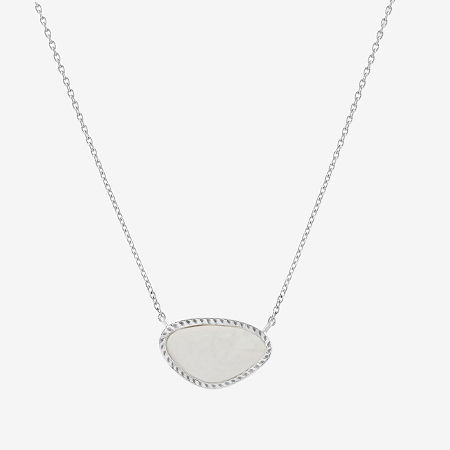 Click here for Silver Treasures Genuine Stone Womens White Mother... prices