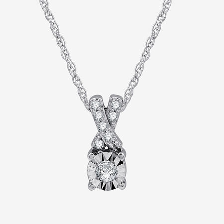 Click here for Womens 1/10 CT. T.W. Lab Grown White Diamond Sterl... prices