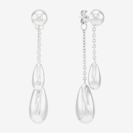 Click here for Womens Sterling Silver Circle Round Drop Earrings... prices