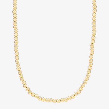 Click here for Womens 14K Gold Over Silver 20 Inch Beaded Necklac... prices