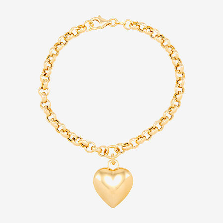 Click here for Made in Italy Womens 14K Gold Over Silver Heart Ch... prices