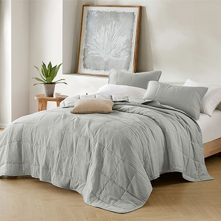Click here for 510 Design Mina Waffle Weave Textured Quilt Set  O... prices
