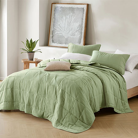 Click here for 510 Design Mina Waffle Weave Textured Quilt Set  O... prices