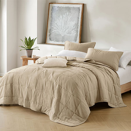 Click here for 510 Design Mina Waffle Weave Textured Quilt Set  O... prices