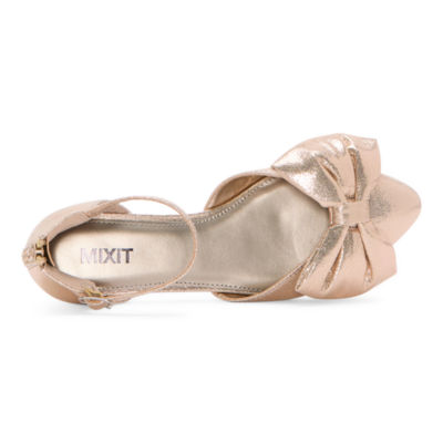 Mixit Womens Jaguar Pointed Toe Ballet Flats, Color: Gold - JCPenney