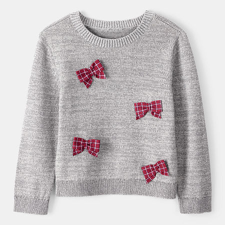 Click here for Carters Toddler Girls Bow Long Sleeve Sweater - Gr... prices