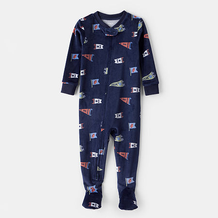Click here for Carters Velboa Toddler Boys Footed Round Neck Long... prices