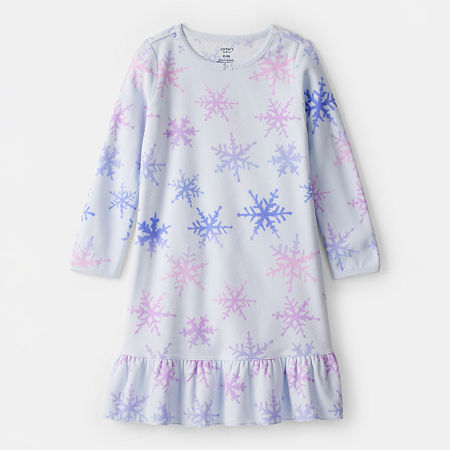 Carters Toddler Girls Long Sleeve Pajama Gown - Blue