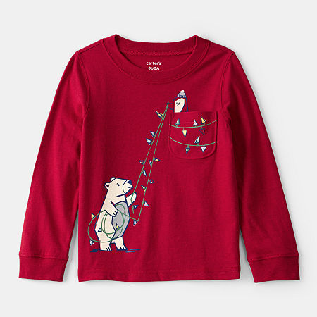 Click here for Carters Holiday Toddler Boys Round Neck Long Sleev... prices