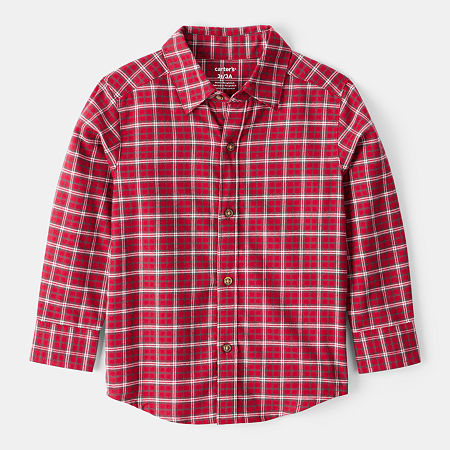 Click here for Carters Toddler Boys Plaid Long-Sleeve Button-Down... prices