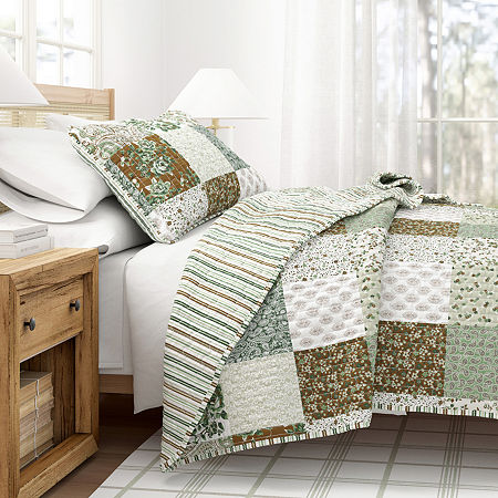 Click here for Linery Floral Patchwork Reversible Quilt Set  One... prices