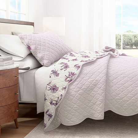 Click here for Linery Boho Floral With Scalloped Detail Cotton Re... prices