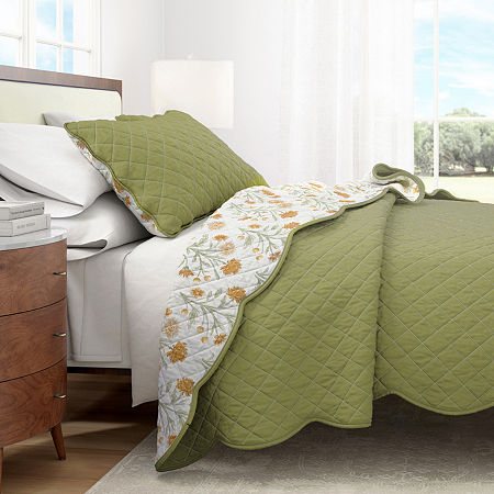 Click here for Linery Linery Elevated Floral Cotton Reversible Qu... prices