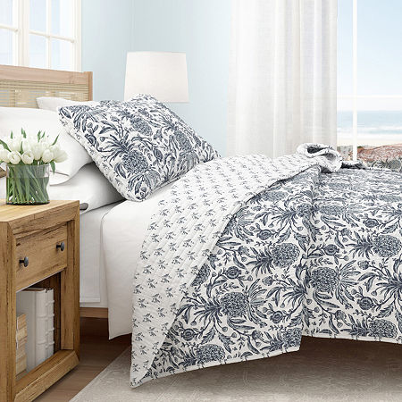 Click here for Linery Linery Coastal Printed Cotton Quilt Set Rev... prices