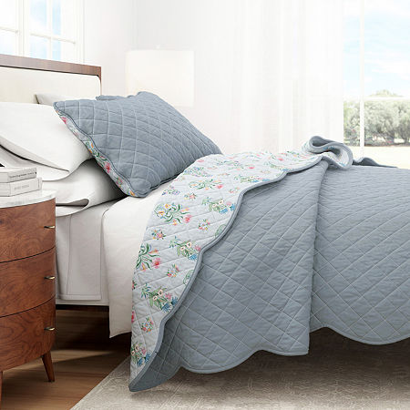 Click here for Linery Linery Elevated Floral Cotton Reversible Qu... prices