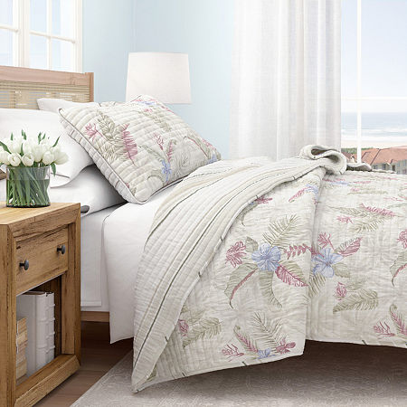 Click here for Linery Linery Elevated Floral Cotton Reversible Qu... prices