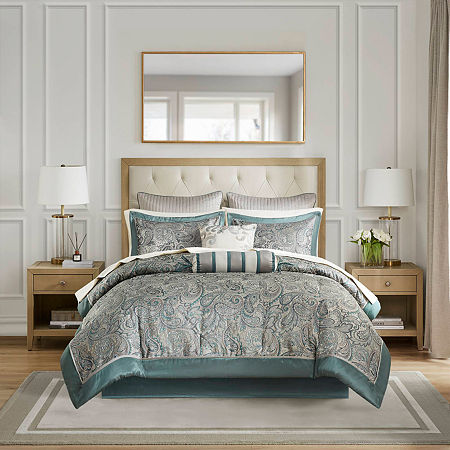 Madison Park Adeline 12-Pc. Comforter Set  King - Teal