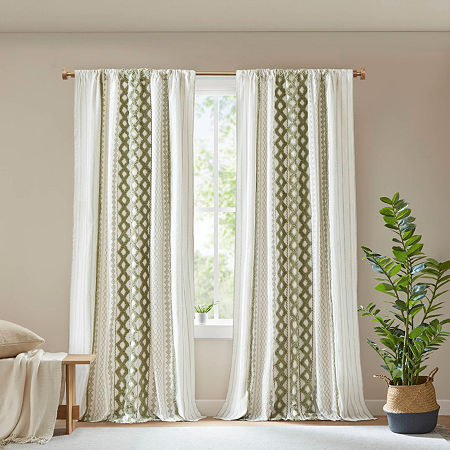 Click here for INK+IVY Imani Cotton Printed Chenille Stripe And L... prices