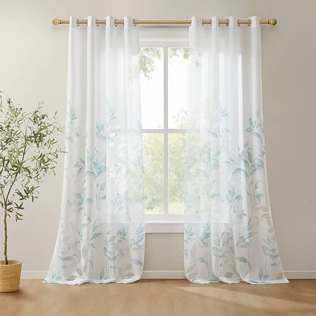 Click here for Madison Park Vera Grommet Top Sheer Single Curtain... prices