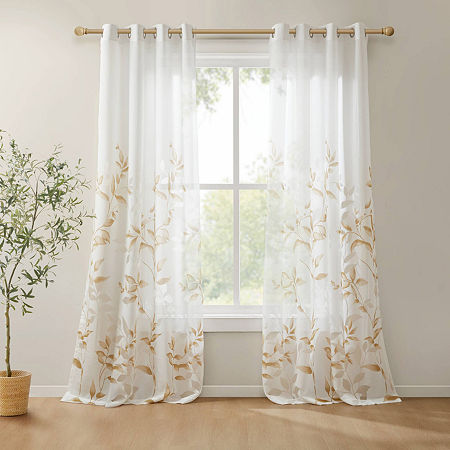 Click here for Madison Park Vera Grommet Top Sheer Single Curtain... prices