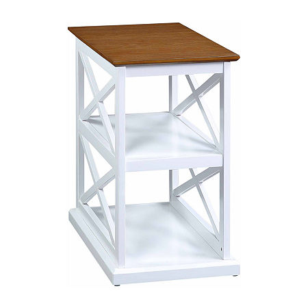 Convenience Concepts 14 Rubber wood Coventry Chairside End Table - Driftwood  White