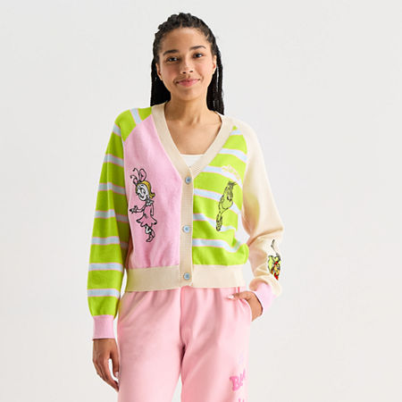 Click here for Womens Long Sleeve Button Grinch Juniors Striped C... prices