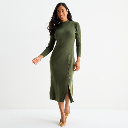 Click here for 52seven Womens Long Sleeve Midi Sweater Dress  X-s... prices