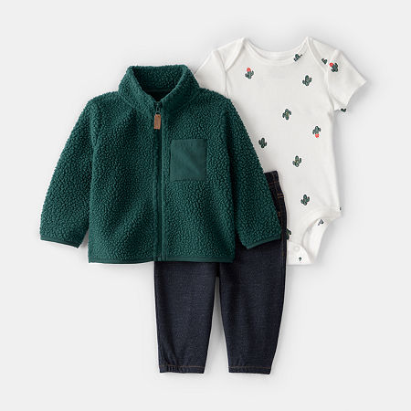 Click here for Carters Baby Boys 3-Piece Cactus Zip-Up Jacket  Bo... prices