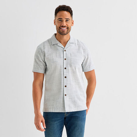Click here for St. Johns Bay Stripe-Button Down Mens Short Sleeve... prices