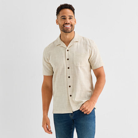 Click here for St. Johns Bay Stripe-Button Down Mens Short Sleeve... prices