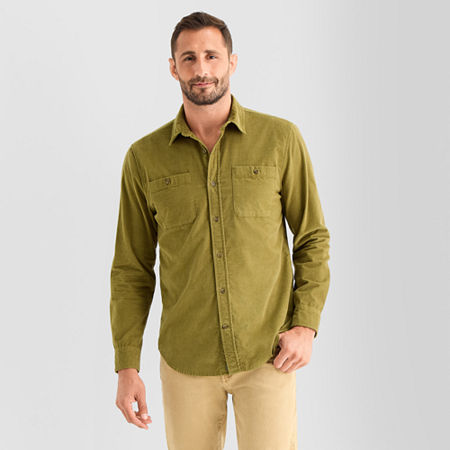 Click here for mutual weave Mens Long Sleeve Regular Fit Button-D... prices