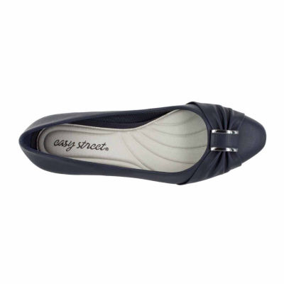 Easy Street Womens Eloise Closed Toe Block Heel Pumps, Color: Navy ...